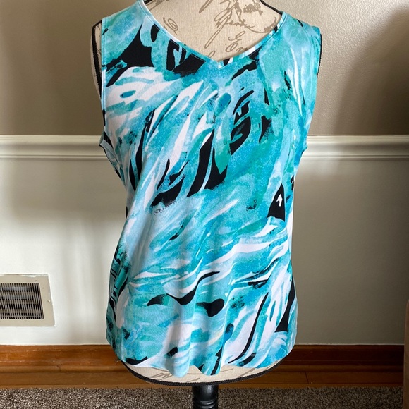 Chico's | Tops | Turquoise Swirl Tank | Poshmark